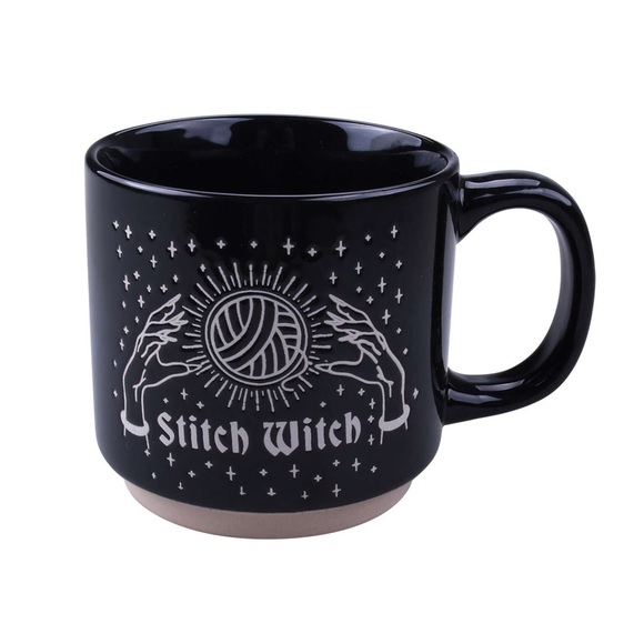 Big Twist | Dining | Stitch Witch Black Stoneware Mug For ...